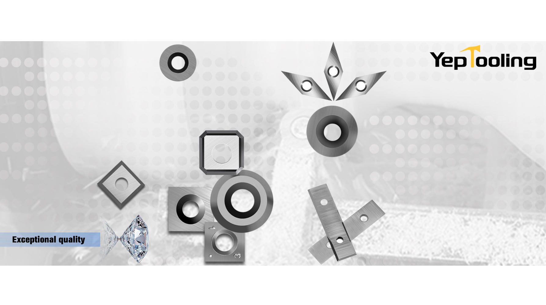 Round Diamond Shape Carbide Insert Cutters for Woodturning Lathe Tools – Yeptooling